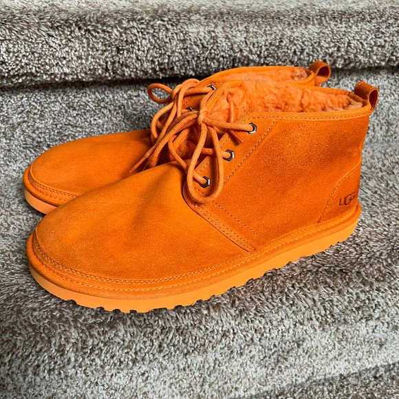 UGG | Shoes | Ugg Mens Neumel 3236 Orange Suede Fur Lined Ankle Chukka ...